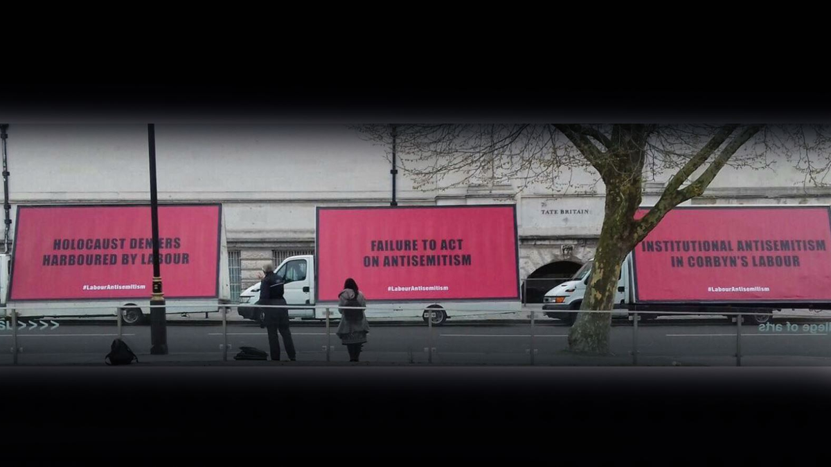 Campaign group against antisemitism unveils three billboards outside ...