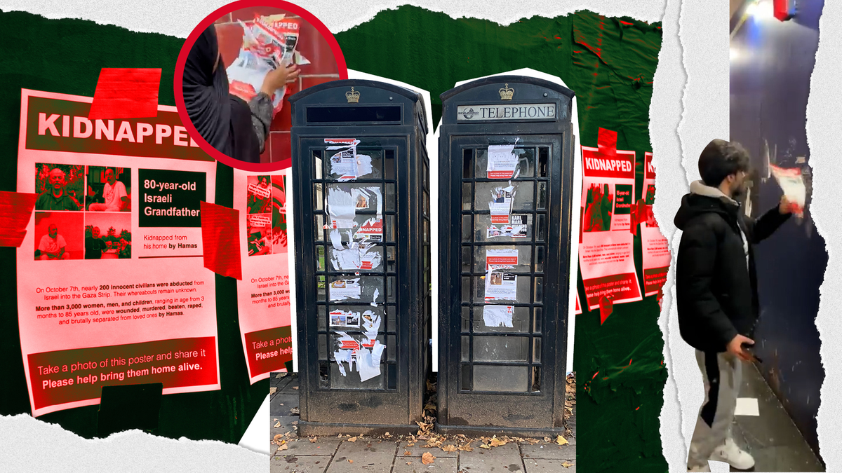 Israeli hostages: 50% of posters in London ripped down within 48 hours ...