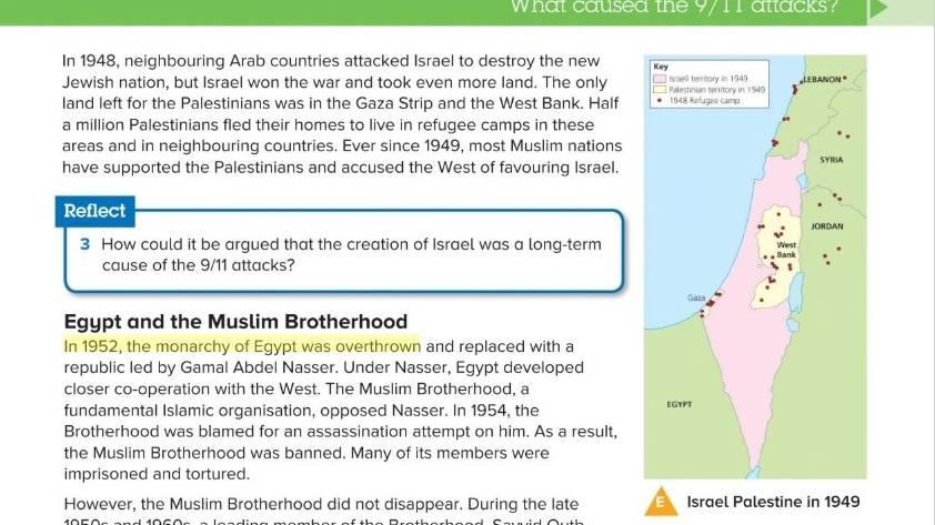 School textbook asks how Israel could have been a 'long-term cause' of ...