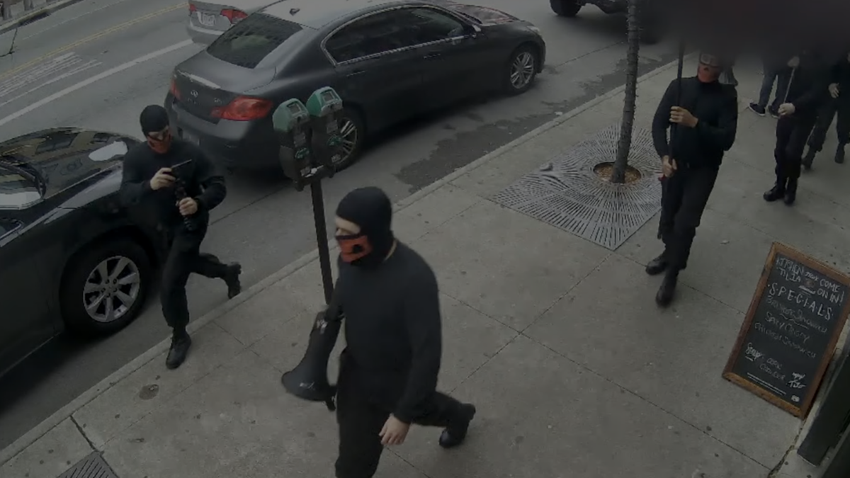 Armed neo-Nazis carrying swastika flags march through Ohio state ...