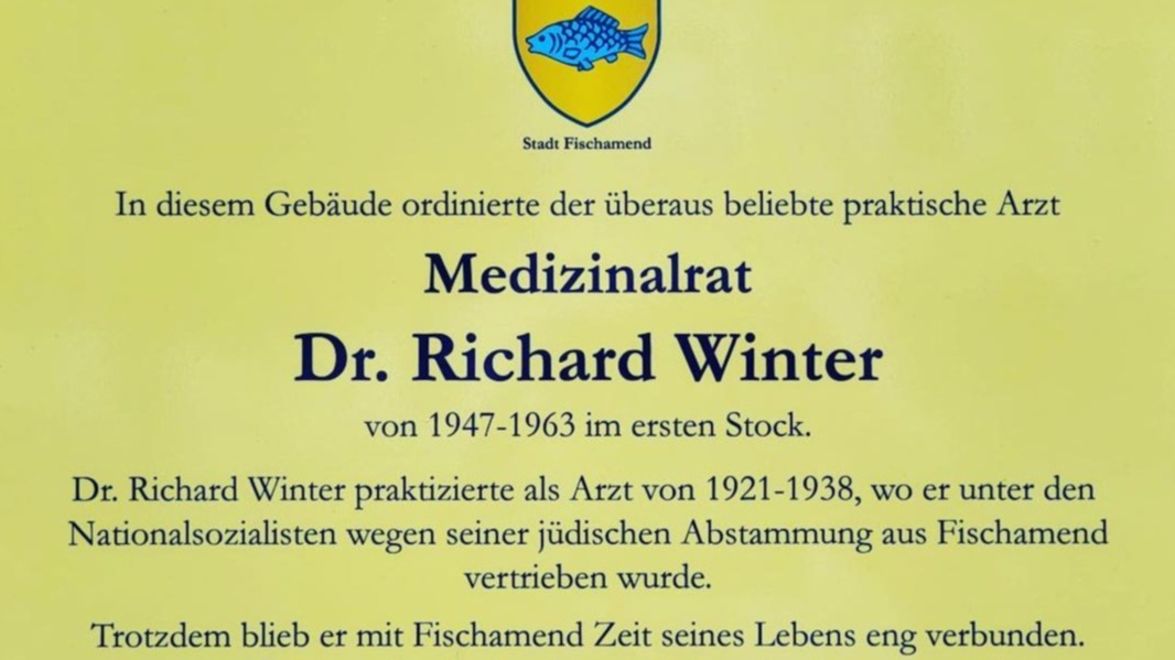 Fischamend honours Jewish doctor who returned after being expelled ...