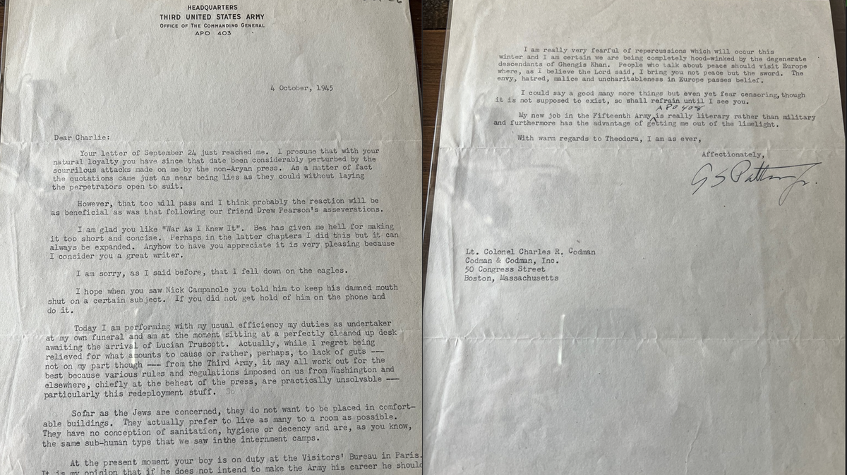 Antisemitic General Patton letter on sale - The Jewish Chronicle