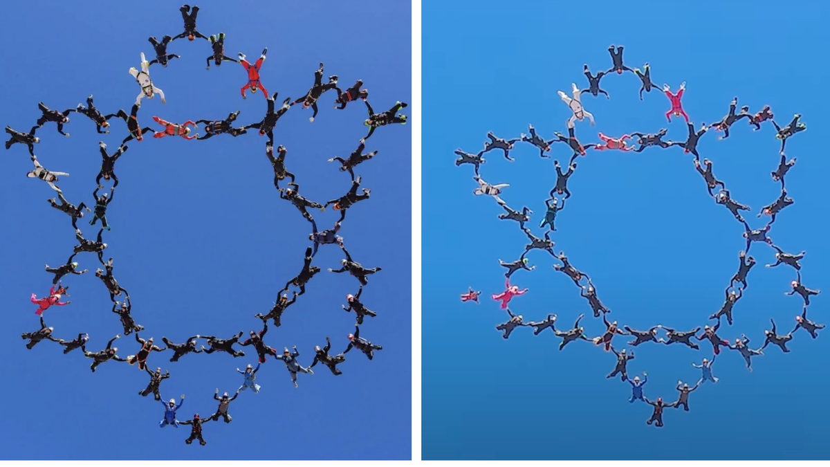 US skydivers create human Star of David in California skies - The ...