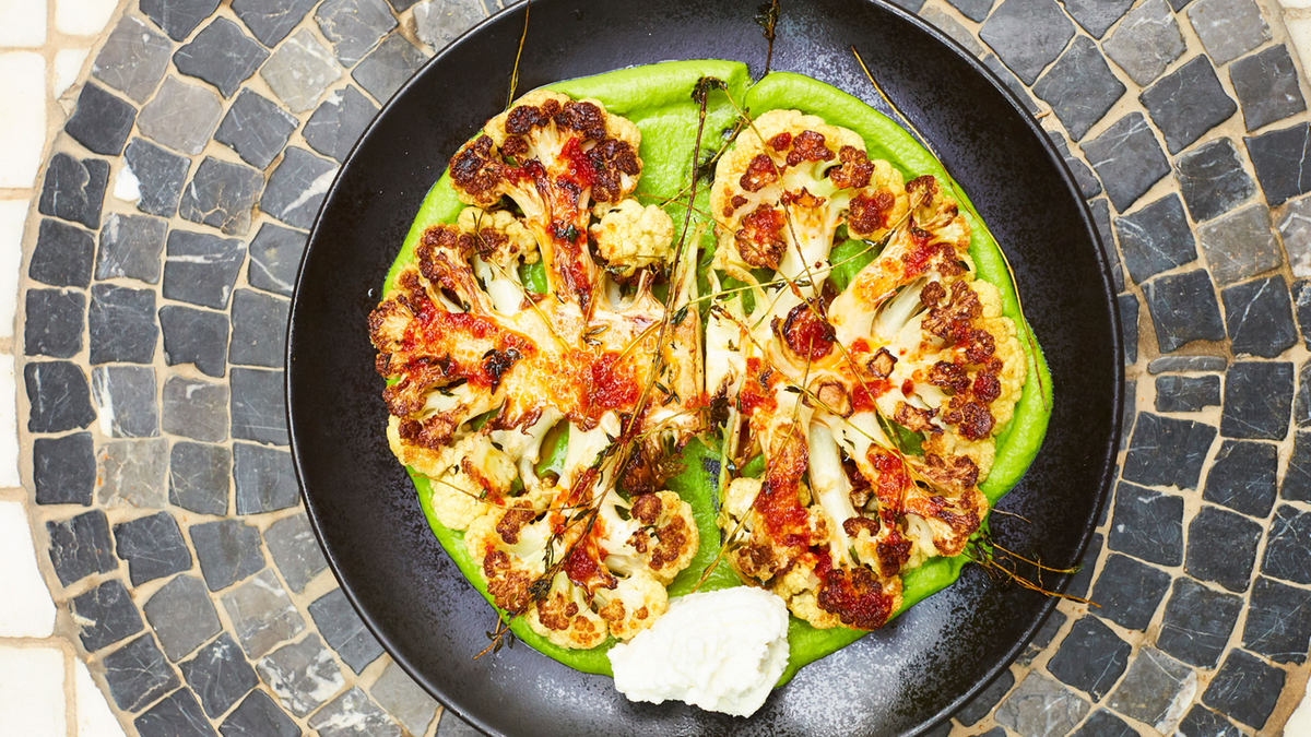Cauliﬂower steak with courgette and herb puree - The Jewish Chronicle ...