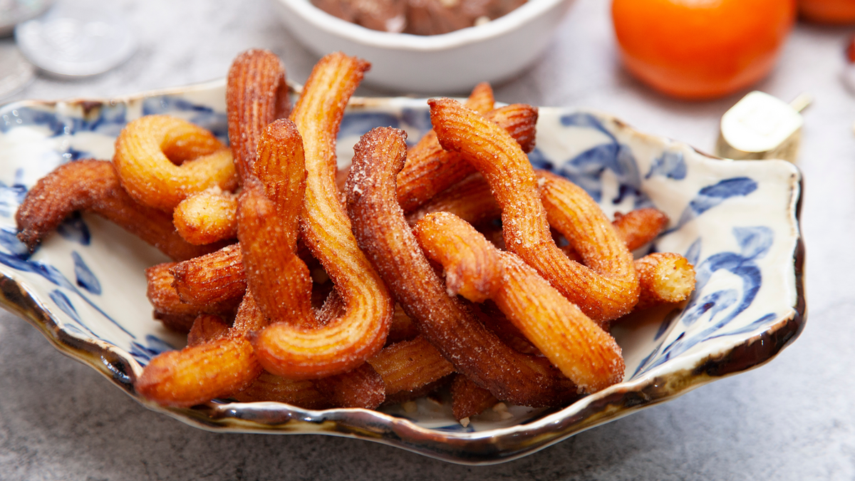 Chanukah churro twirls with clementine, hazelnuts and Nutella - The ...