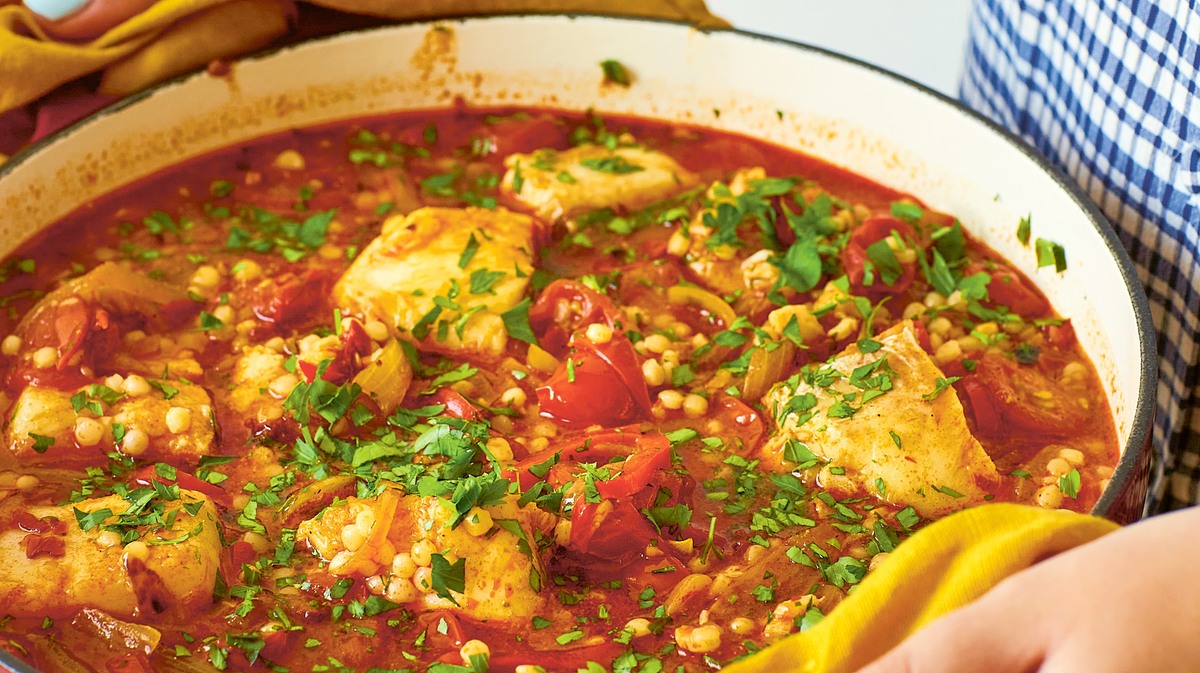 Harissa braised cod with giant couscous - The Jewish Chronicle - The ...