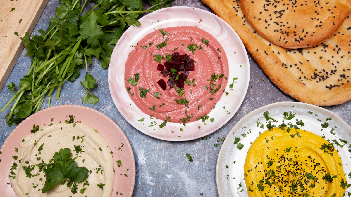 Rainbow hummus trio - The Jewish Chronicle - The Jewish Chronicle