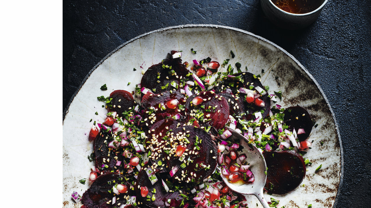 Syrian beetroot salad with pomegranate molasses and sesame - The Jewish ...